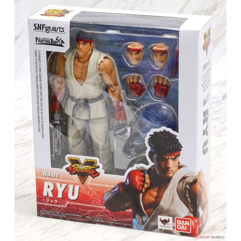 Bandai SHF Street Fighter V Ryu Articulated Action Figure (SH Figuarts ...