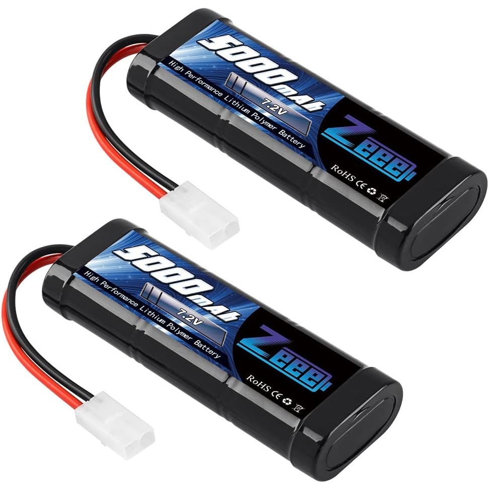 Zeee 7.2V 5000mAh NiMH na may TAMIYA plug 2 pack NiMH high capacity na ...