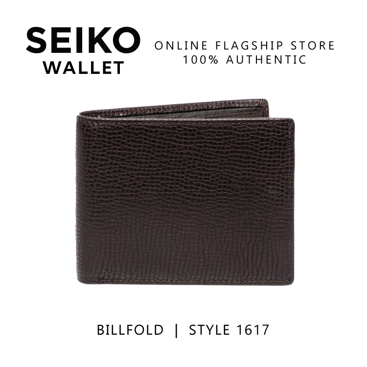 Seiko Wallet Genuine Leather Billfold (With Flap and RFID Blocker) 1617 ...