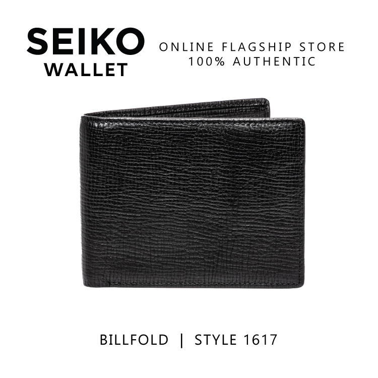Seiko Wallet Genuine Leather Billfold (With Flap and RFID Blocker) 1617 ...