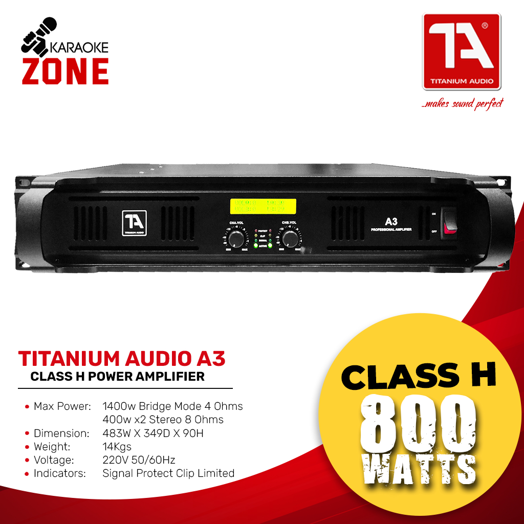 Titanium Audio A3 / 800w / Power Amplifier / Titanium Audio / CA 20 ...