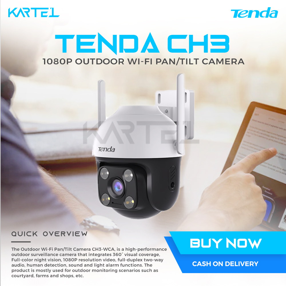 Tenda CH3-WCA 1080P Outdoor Wi-Fi Pan/Tilt Camera | Shopee Philippines