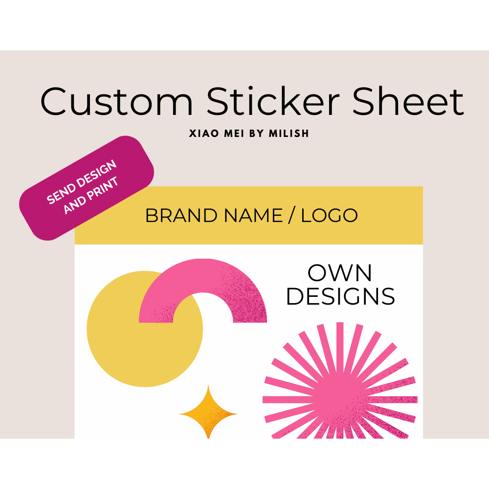 20/ 50/100 pieces Customized Sticker Sheet | Kiss Cut Sticker | For ...