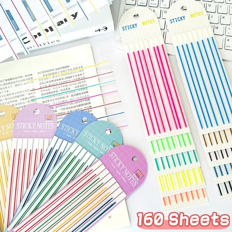 160 Sheets Index Sticky Notes Waterproof Ultra Thin Colorful ...