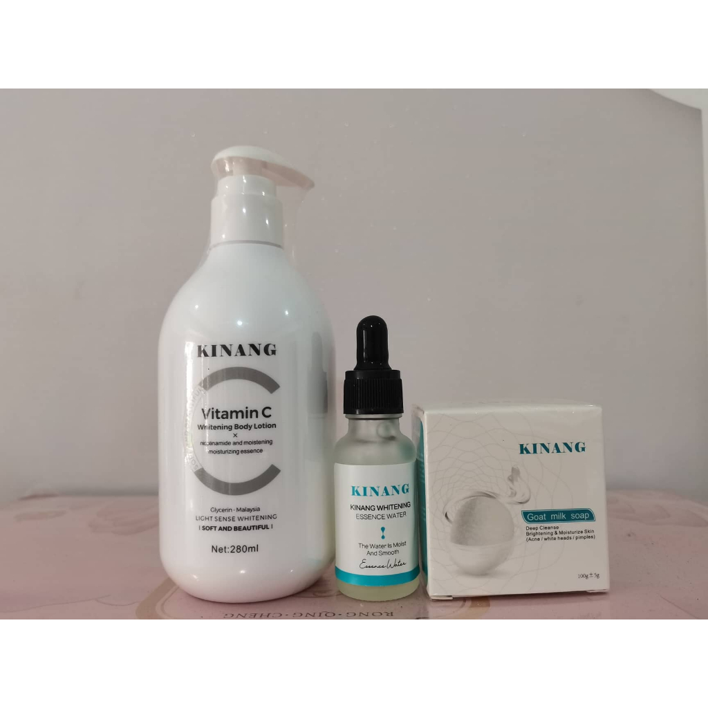 Combo Kinang Goat Milk Soap, Serum, Lotion - Face and Body Whitening ...