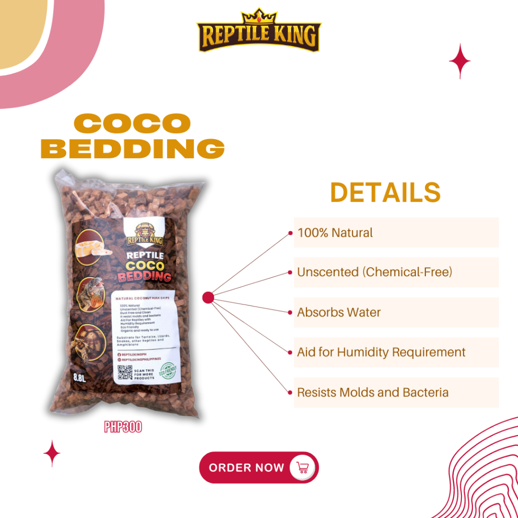 Reptile King Reptile Coco Chips Bedding Substrate Approx 1.5KG for Snake Gecko Iguana Tortoise 8 ...