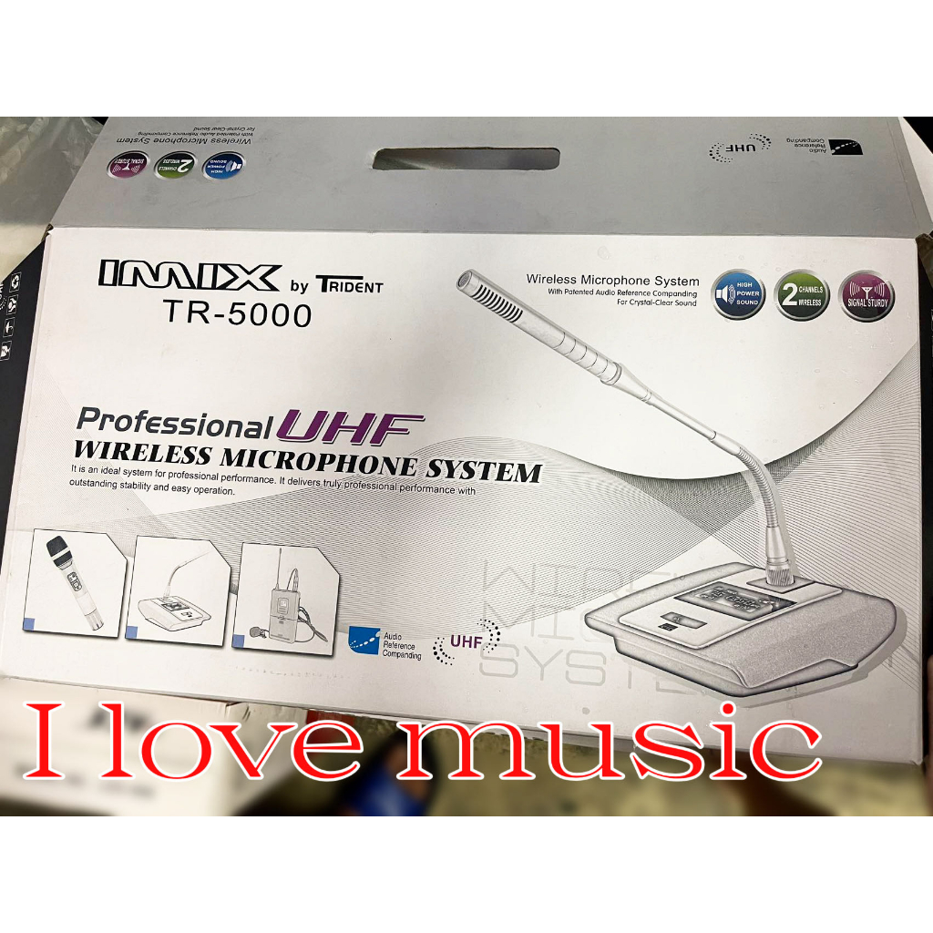 IMIX by Trident TR-5000 4 Channel Professional UHF Wireless Microphone ...