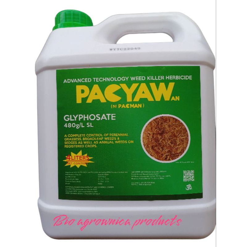 Pacyaw pakyaw glyphosate 1 gallon herbicide by bio agrownica | Shopee ...