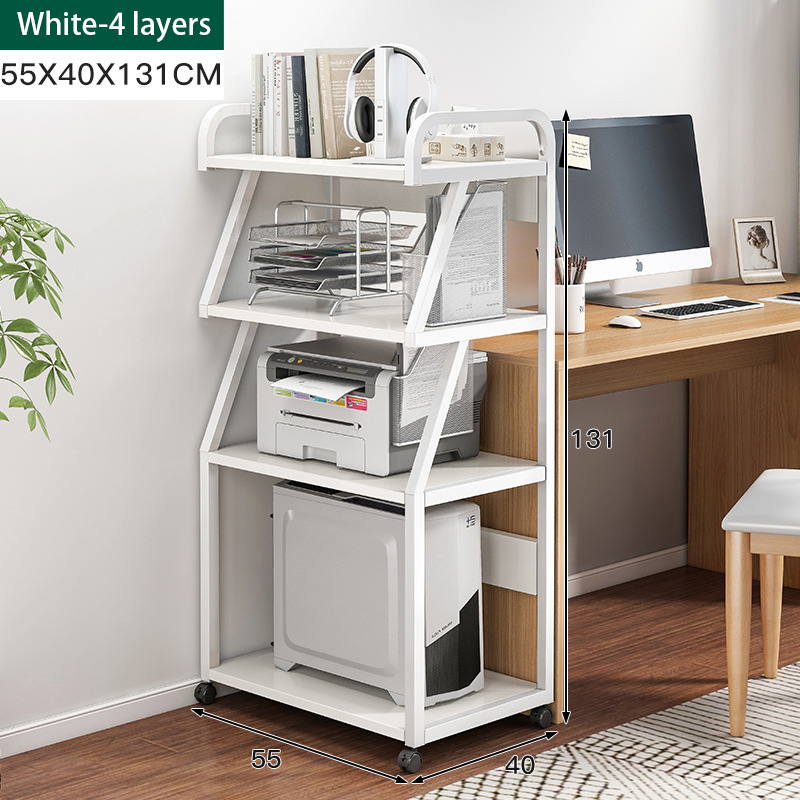 Wishroom Office Storage Rack Floor Stand Shelf With wheel PC case Rack ...