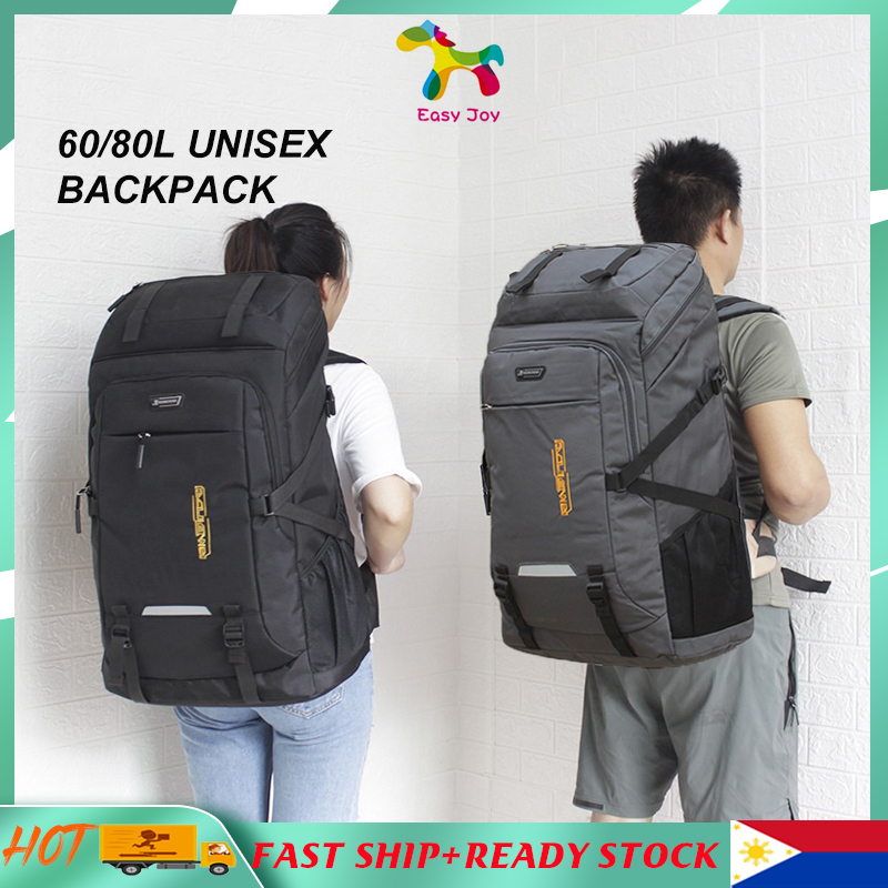 60L/80L Hiking Bag Waterproof Large Travel Camping Backpack Mountain Climbing Backpack Outdoor ...