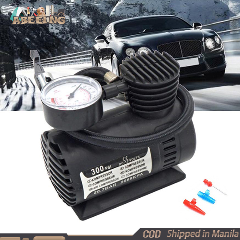 300 PSI Electric Mini Air Compressor Portable Pump Multi-Use Car Tire ...