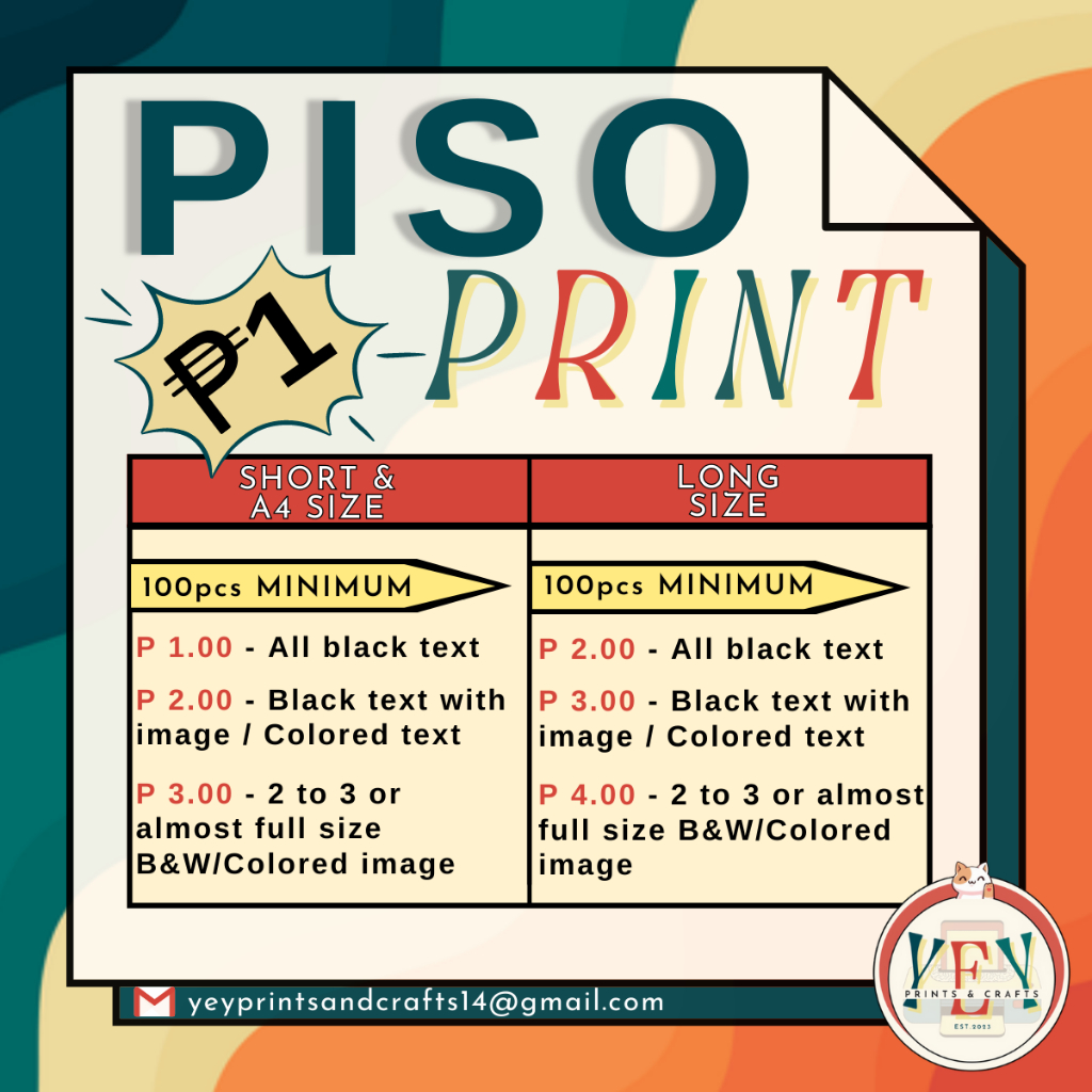 PISO PRINT | PERFECT FOR BULK DOCUMENTS | Shopee Philippines