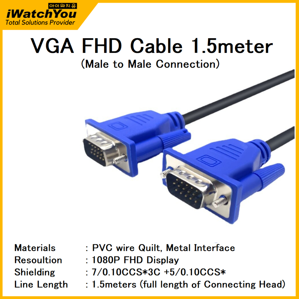 High Quality and Heavy Duty, VGA FHD Cable 1.5meters | Shopee Philippines