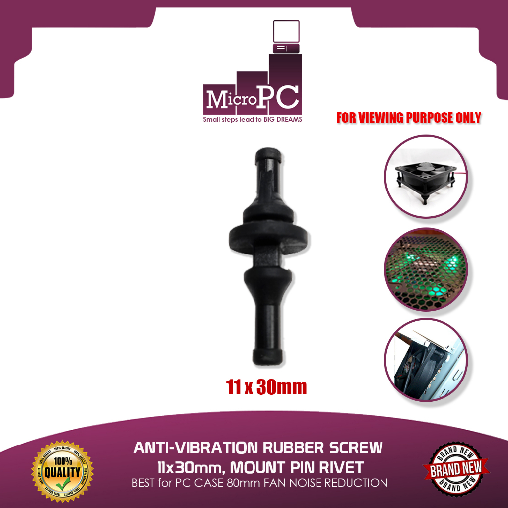 ANTI-VIBRATION RUBBER SCREW 11x30mm, MOUNT PIN RIVET, BEST for PC CASE ...