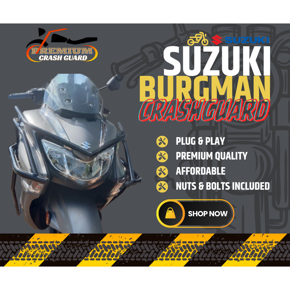 Suzuki Burgman Full Premium Crash Guard | Shopee Philippines