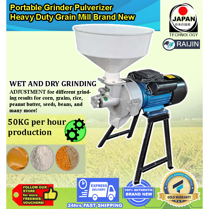 wet and dry grinder grain pulverizer peanut butter burr mill portable ...