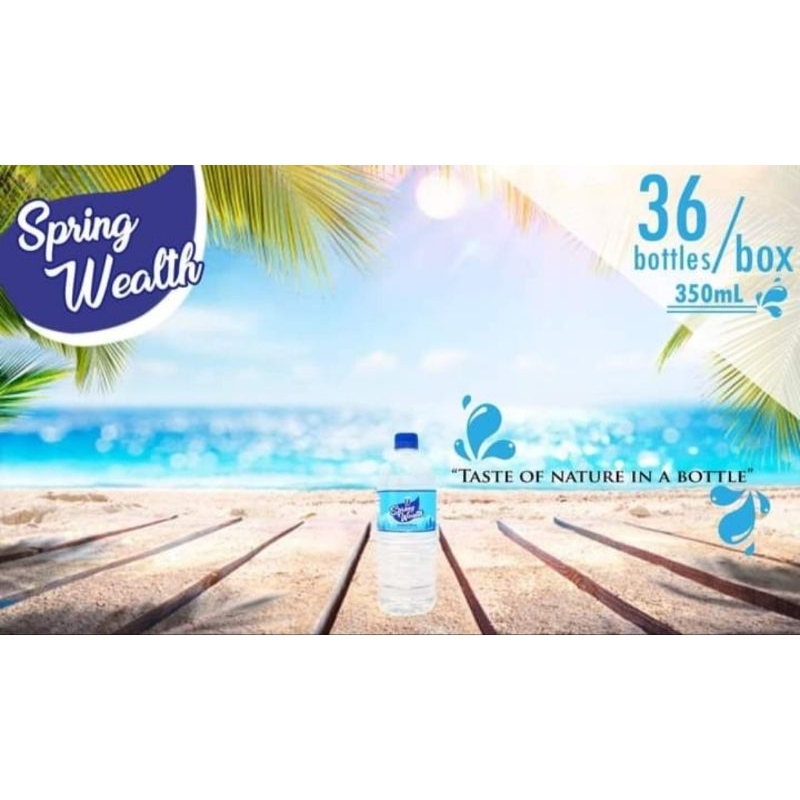 Spring Wealth Purified water 350mL ( 1 case is 36pcs ) | Shopee Philippines