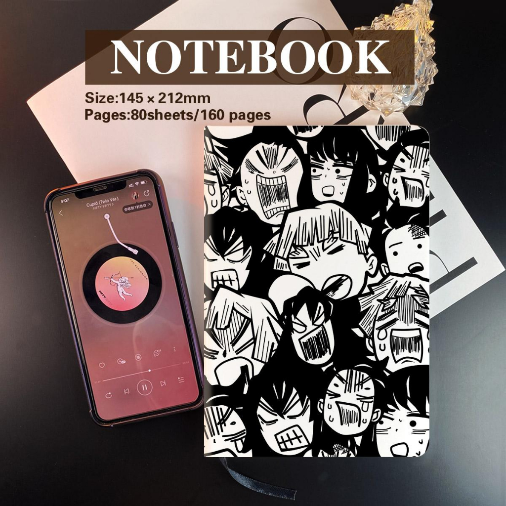 A5/A6 sheep head cowhide notebook large thick notebook university ...