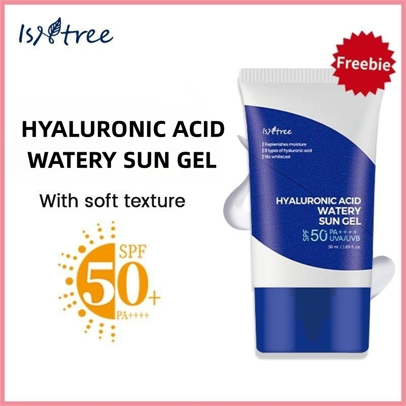 Isntree Hyaluronic Acid Watery Sun Gel (50ml) Sunscreen For Face UVA/UVB SPF 50 PA++++Sunblock ...