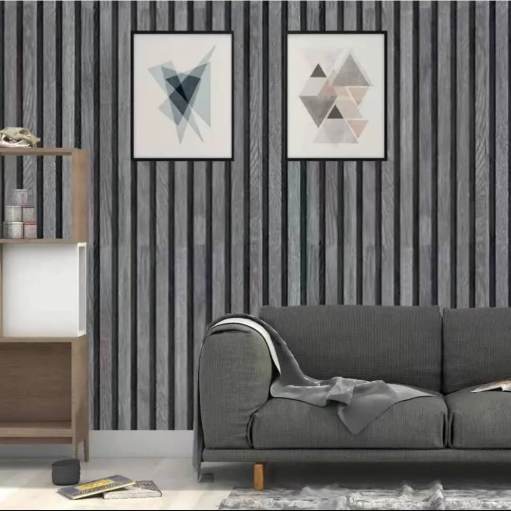 WHB C16 Black Gray Cladding Wood Design Home Decor PVC Lining ...