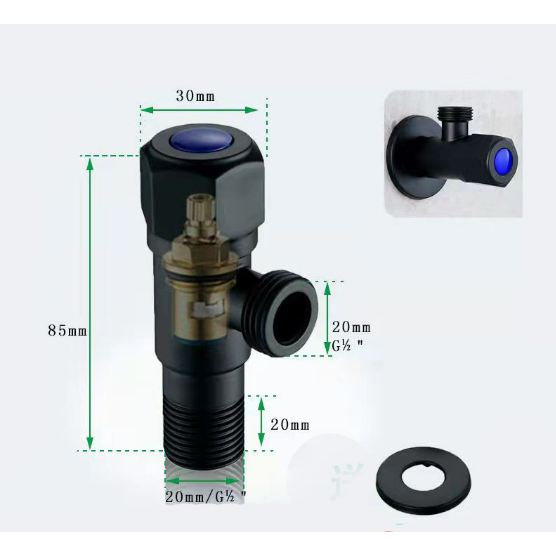 304 Stainless Steel Bathroom angle valve Spout 1 in 2 out hot and cold ...