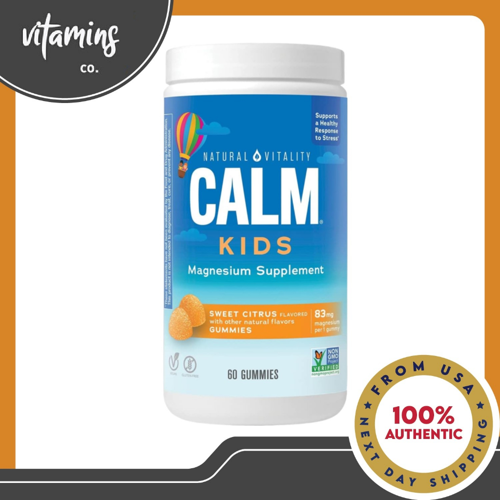 Natural Vitality Calm Kids Magnesium Supplement Gummies (60 count ...