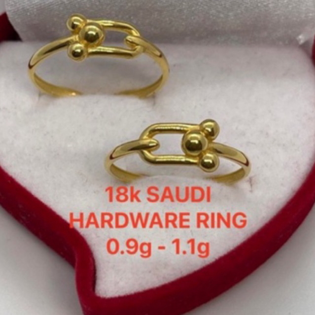 PAWNABLE 18k SAUDI GOLD HARDWARE RING | Shopee Philippines
