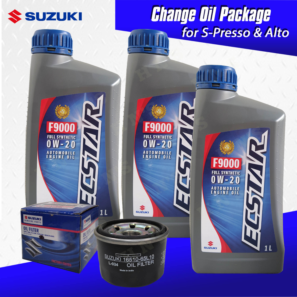 Suzuki Genuine Ecstar 0W-20 Oil Change Package for Suzuki S-presso ...