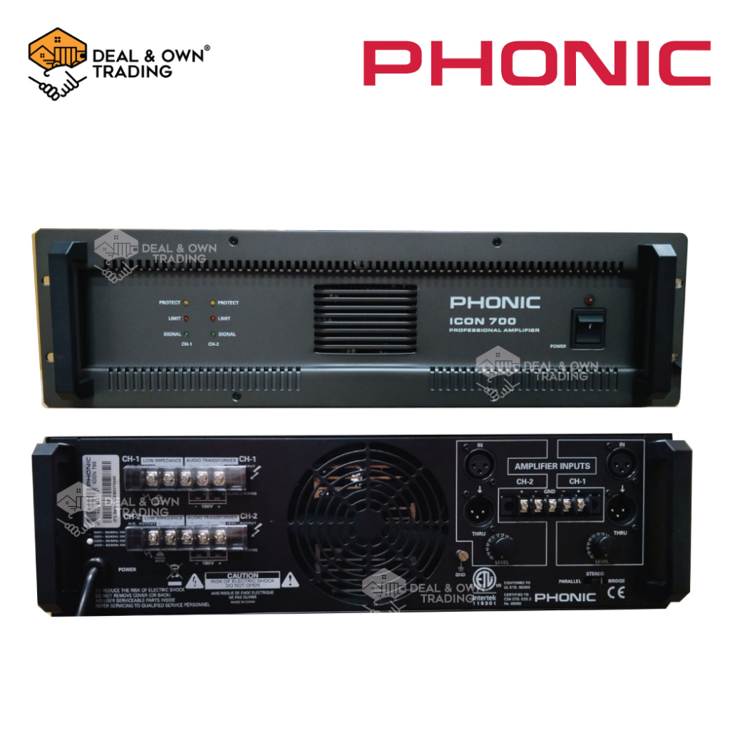 Original Phonic ICON 700 700W Contractor Power Amplifier | Shopee Philippines