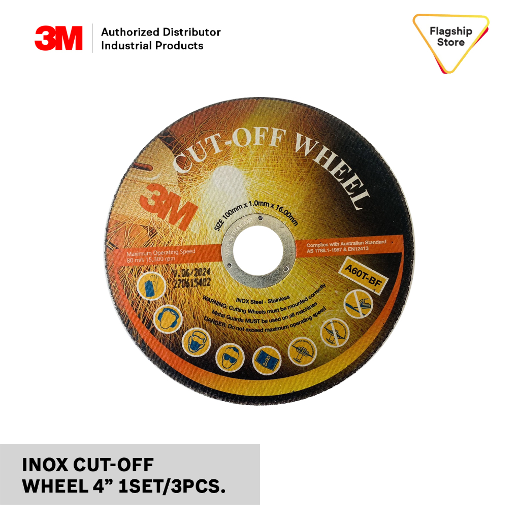 3M INOX CUT-OFF WHEEL 4" 1SET/3PCS. | Shopee Philippines