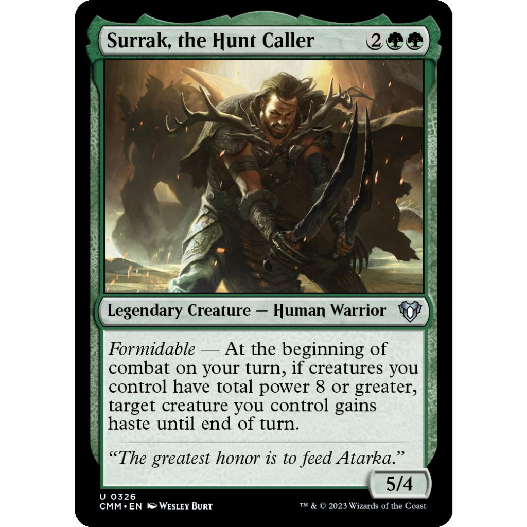 Surrak, the Hunt Caller Uncommon Commander Masters Magic the Gathering ...