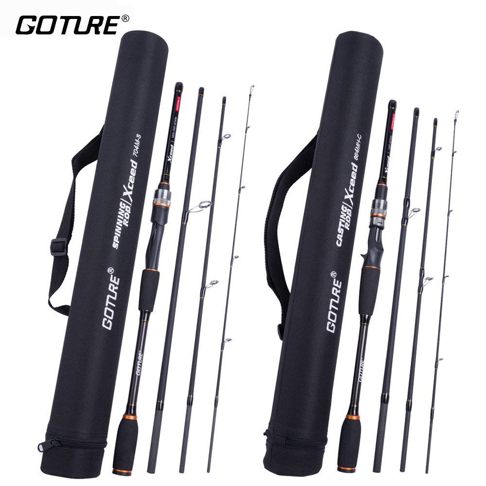 GOTURE XCEED Fuji Guide Ring Fishing Rod Portable Travel Rod With Hard ...