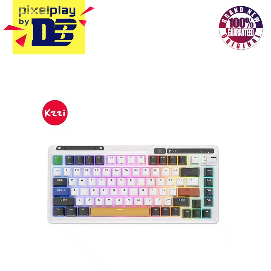 KZZI K75 Pro Tri-Mode RGB 82 Keys Hot-Swappable Mechanical Keyboard ...