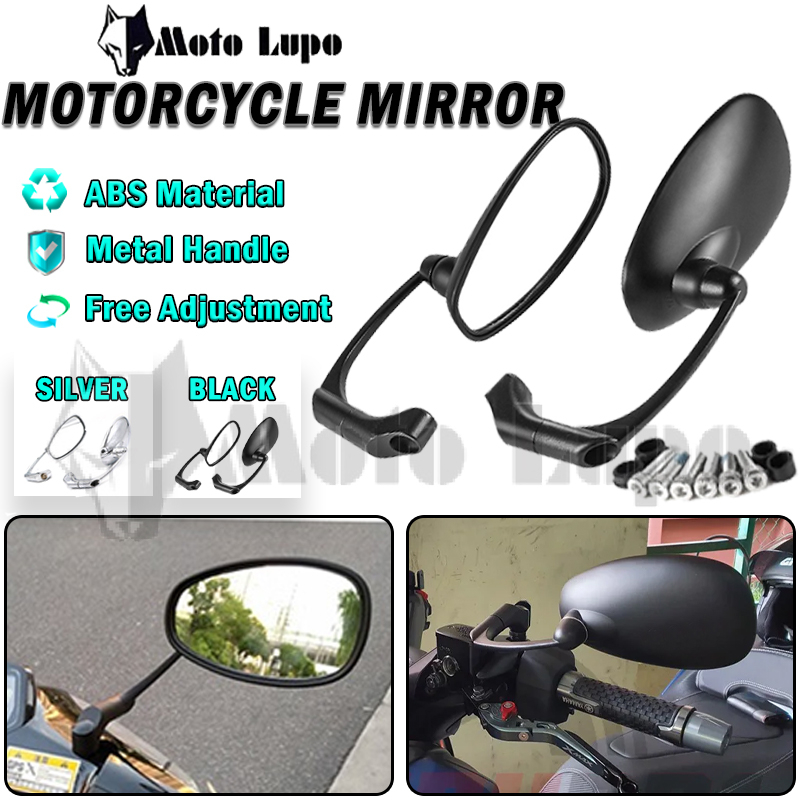 2PCS Motorcycle Side Mirror Classic Side Mirror Universal Side View ...