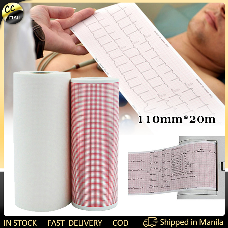 ECG Paper for ECG Machine 110mmx20m Red Grid Thermal Diagnostic Paper ...