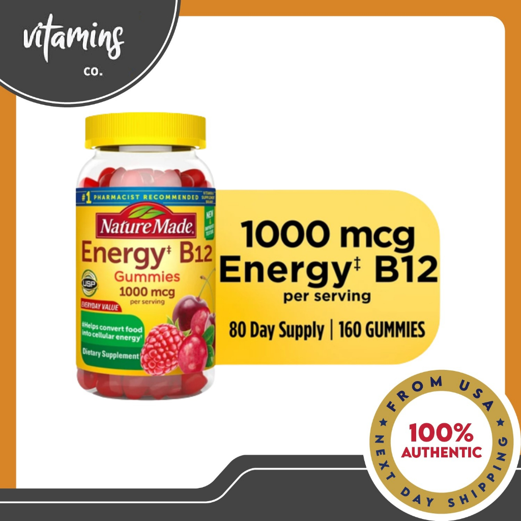 Nature Made Energy B12 Gummies 1000 mcg (150 count) | Shopee Philippines