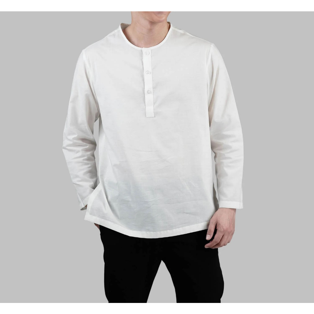 Classic Inner for Barong/Camisa de Chino (Long Sleeve) with side Slit ...