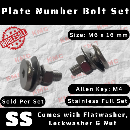 1pc - Full Stainless Set of Plate Number Bolt | Shopee Philippines