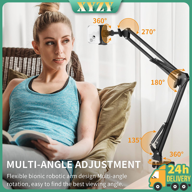 Metal cantilever folding telescopic bracket live shooting bracket lazy mobile phone bracket ...