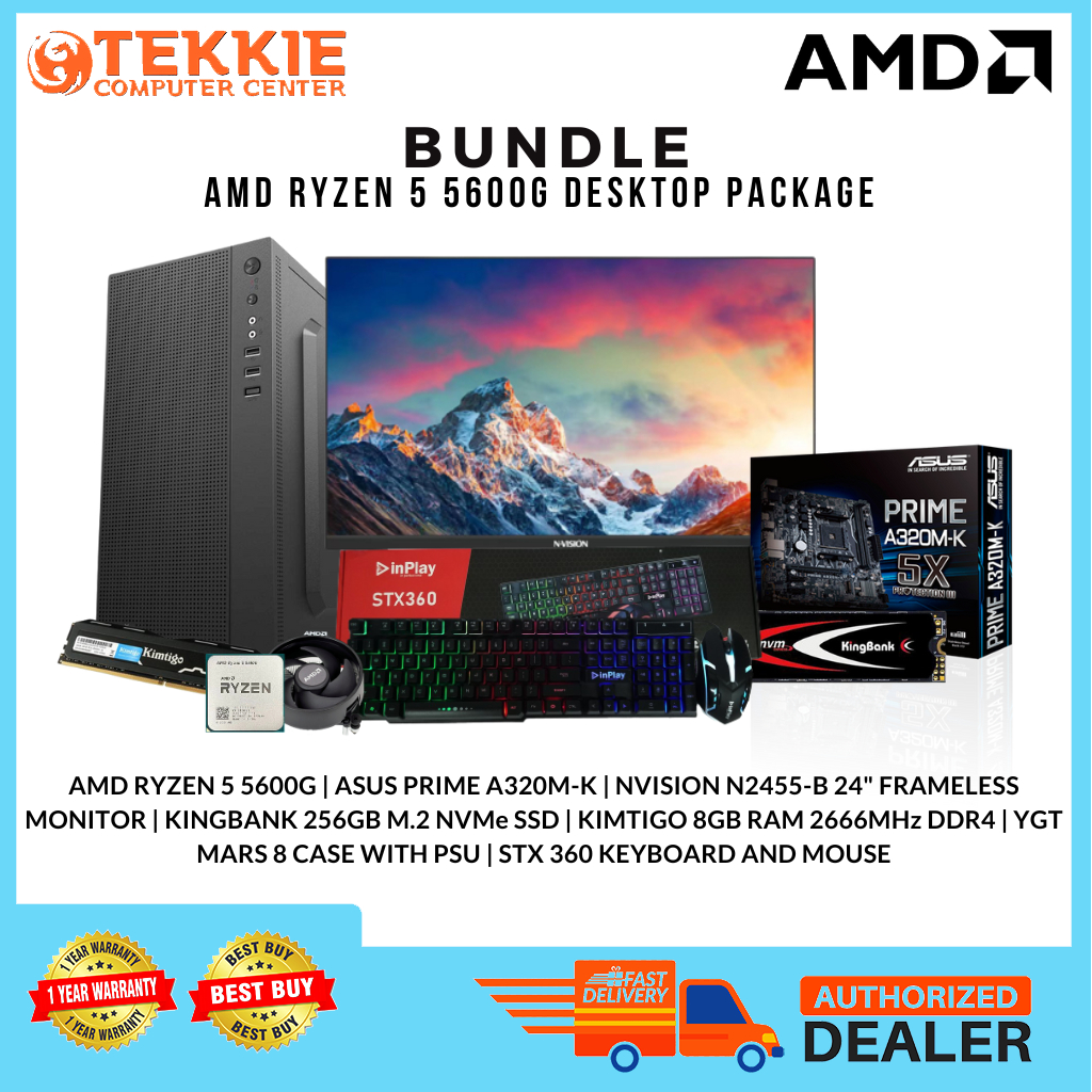 BRAND NEW DESKTOP PACKAGE [Ryzen 5 5600G 6C-12T | A320M Motherboard ...