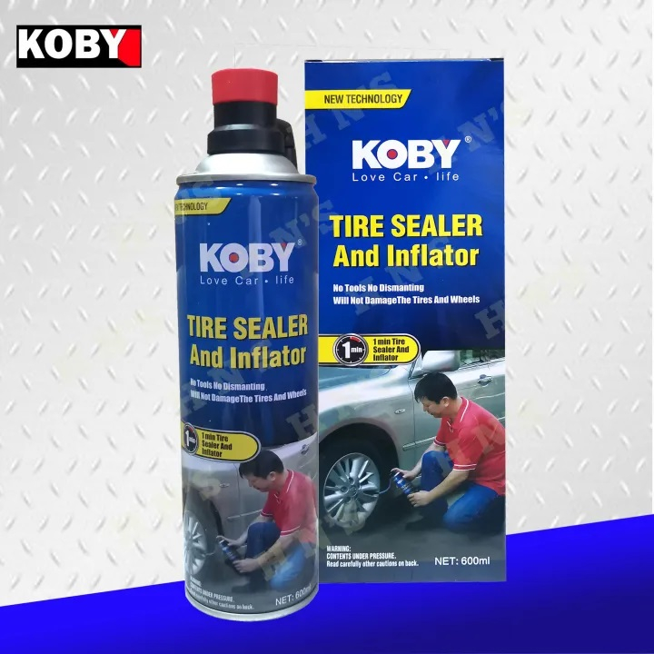 Koby Tire Sealer and Inflator 600ml | Shopee Philippines