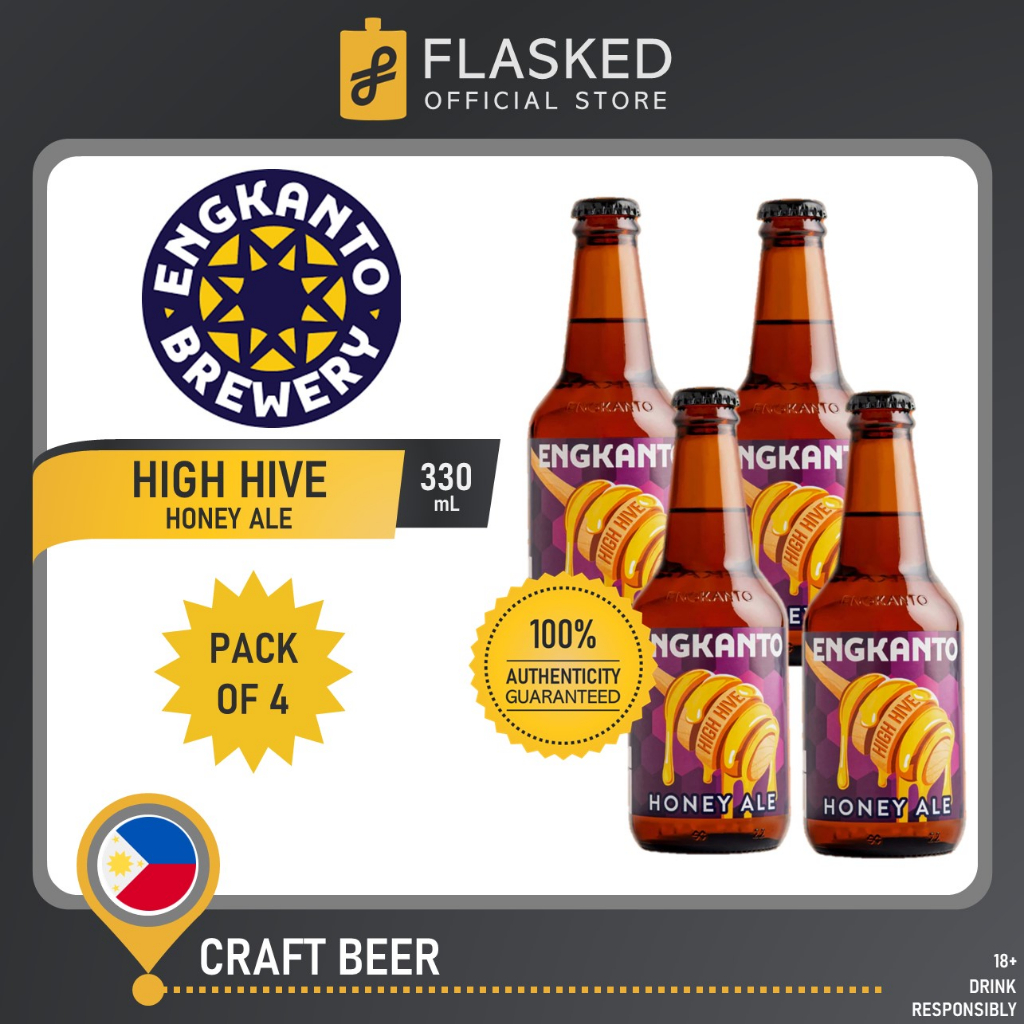 Engkanto High Hive - Honey Ale Beer 330mL 4 Pack | Shopee Philippines