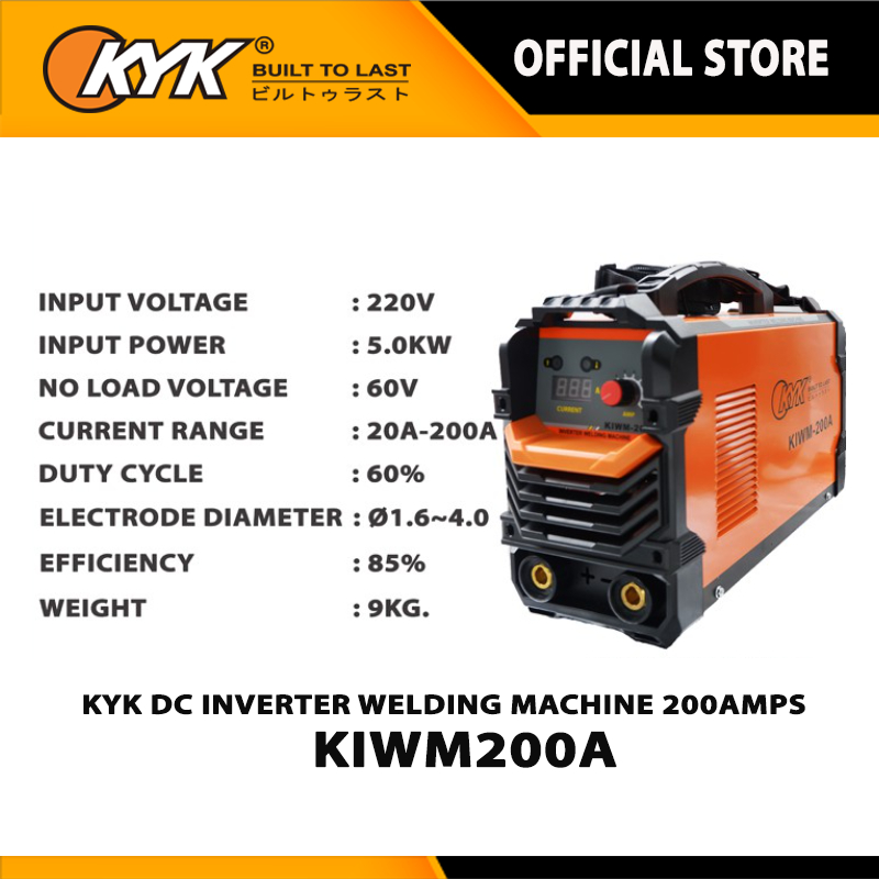 Kyk Dc Inverter Welding Machine 200amp Full Weld Capable Kiwm200a ...