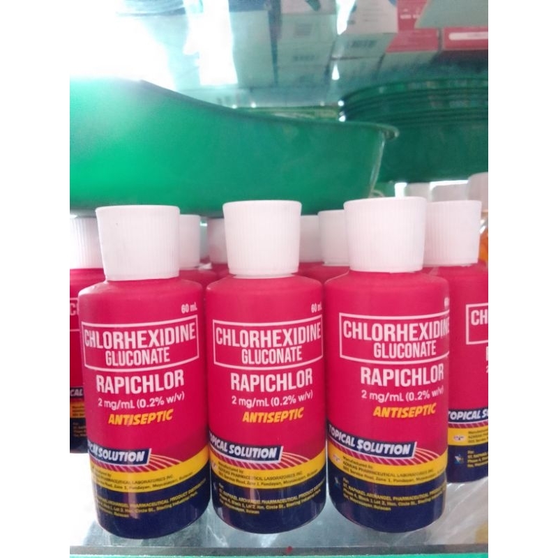 CHLORHEXIDINE GLUCONATE 60ml (RAPICHLOR) topical solution. | Shopee ...