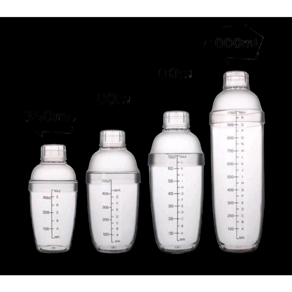 High Quality Acrlic Cocktail MilkTea Shaker Juice Shaker Fruitea, Frappe, 350ml 530ml 700ml ...