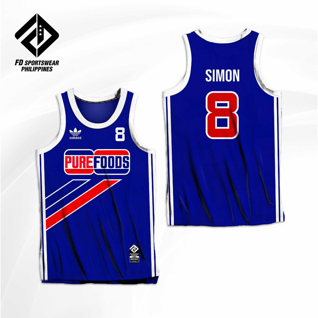 PUREFOODS PBA RETRO BLUE PATRIMONIO YAP PINGRIS SIMON FIBA FULL ...
