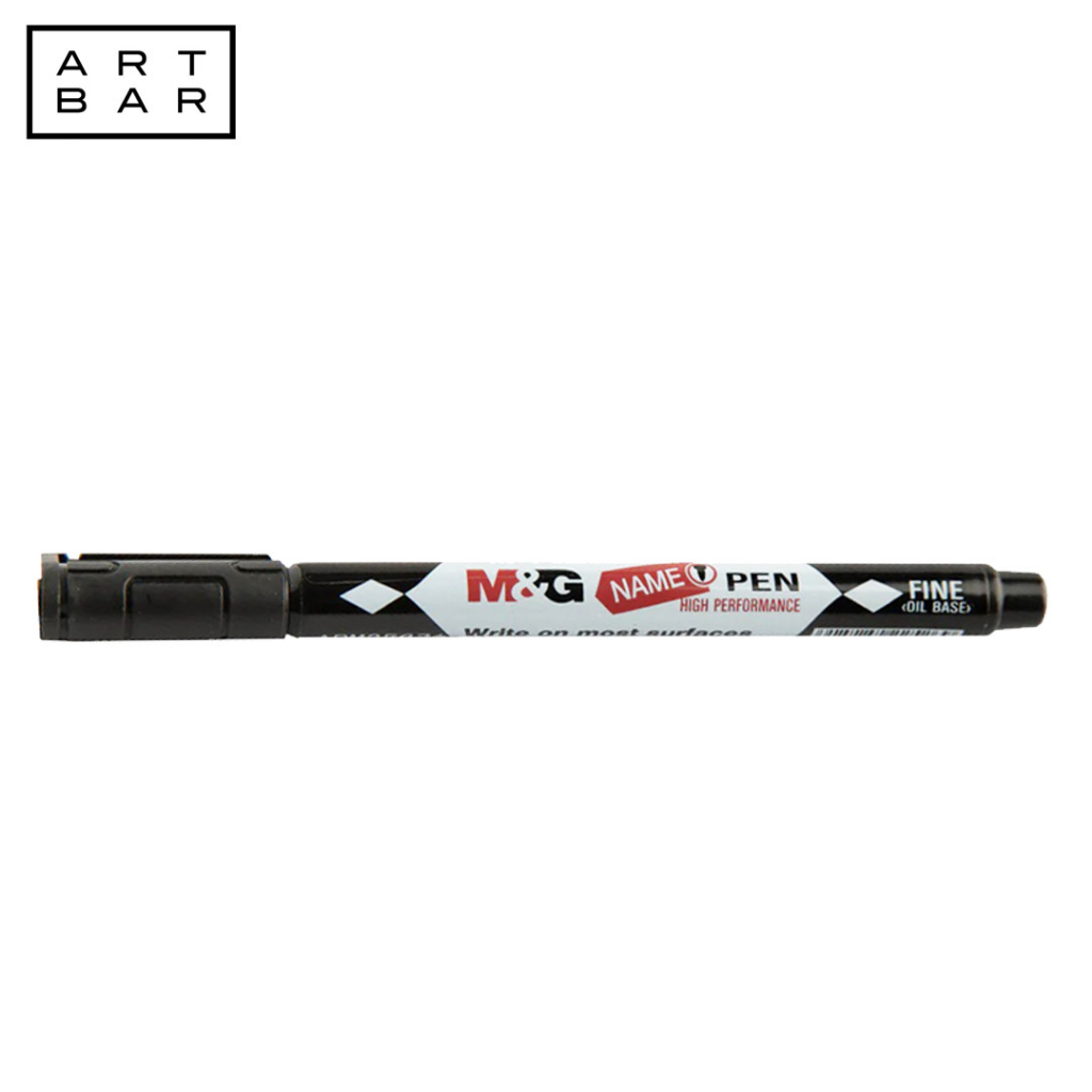 M&G Permanent Marker Amp25671 Black Name Pen - Art Bar | Shopee Philippines
