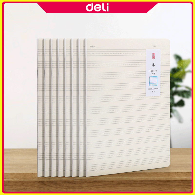 Deli A5 Writing Notebook Composition English Write Notebook School ...