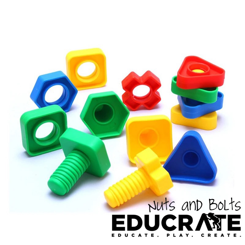 educratePH 10 pairs / 20 pcs Screw Nuts and Bolts for Kids Montessori ...