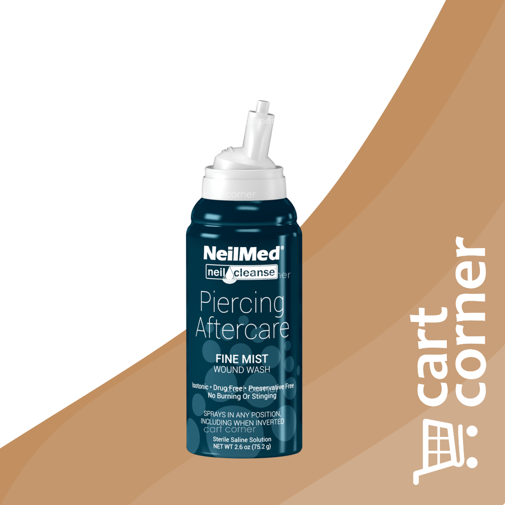 NeilMed Piercing Aftercare Fine Mist - Sodium Chloride Solution Spray ...